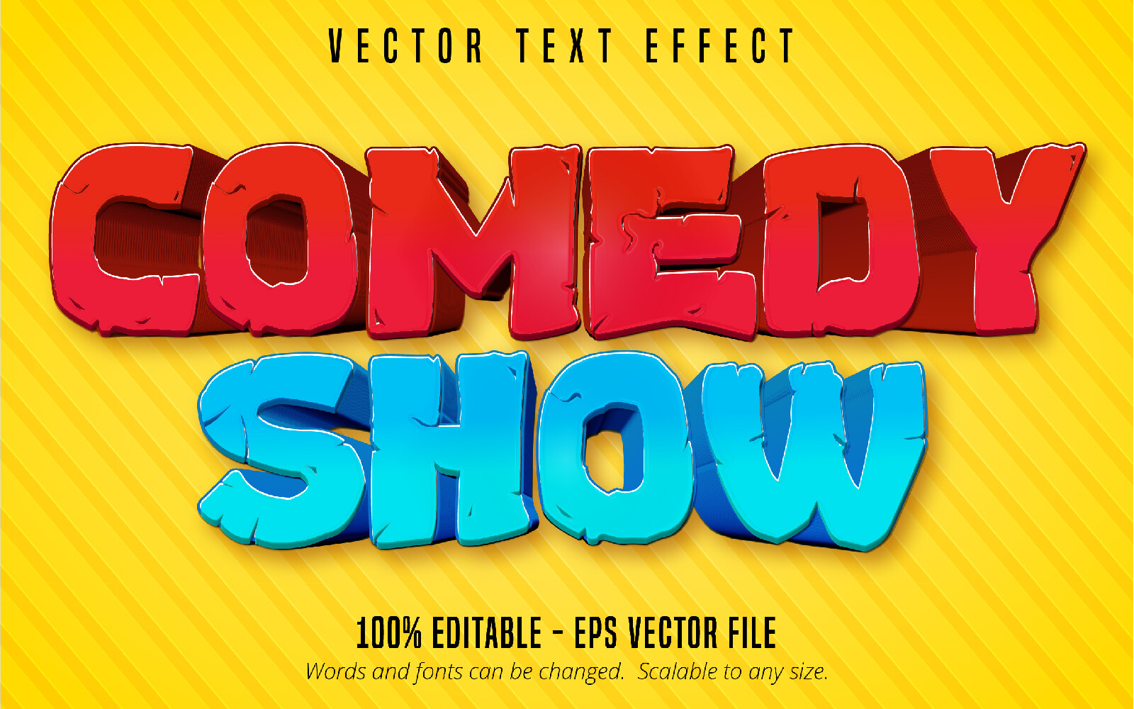 ArtStation - Comedy show text, comic style editable text effect | Artworks