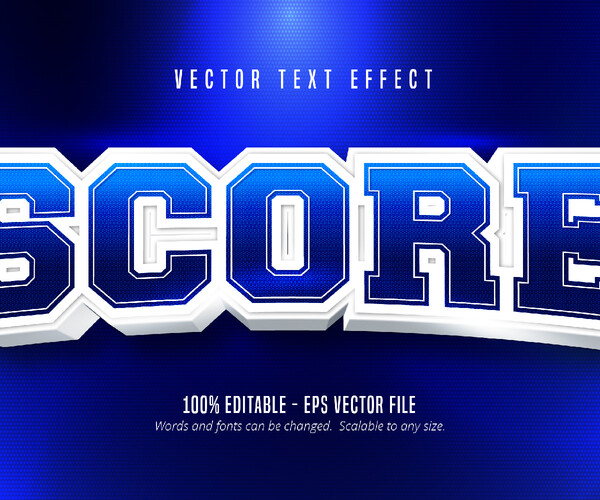ArtStation - Score text, sport style editable text effect | Artworks
