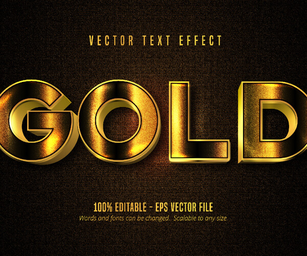 ArtStation - Gold text, shiny golden style editable text effect | Artworks