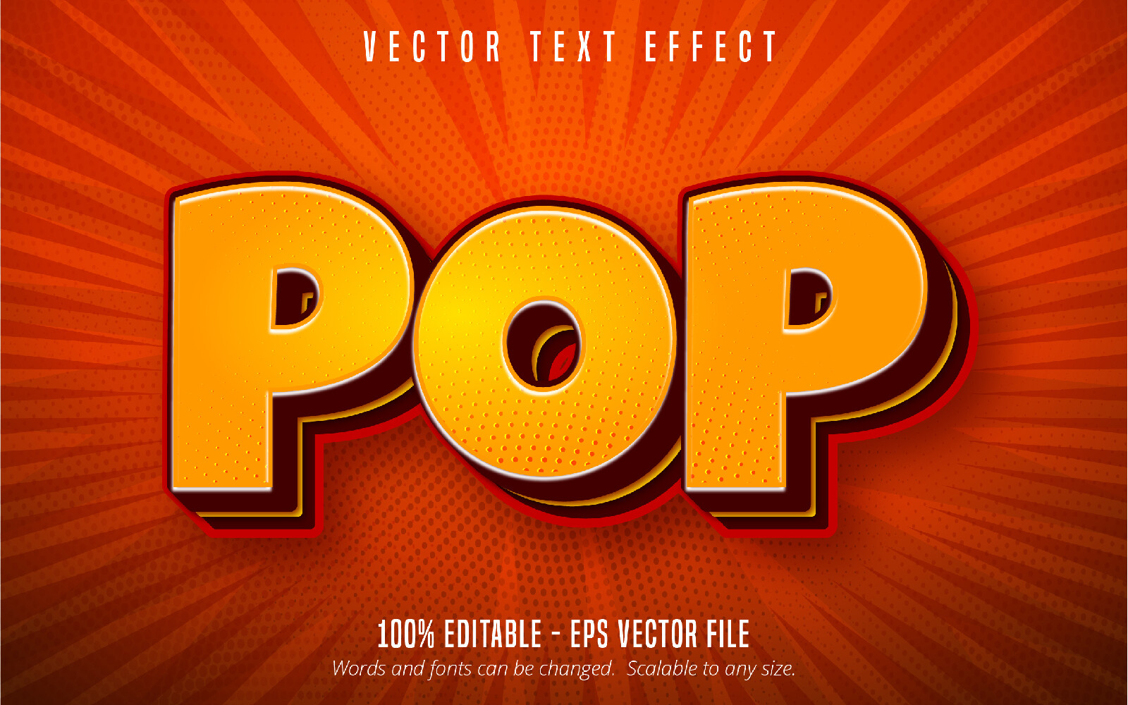 ArtStation - Pop text, pop art style editable text effect | Artworks