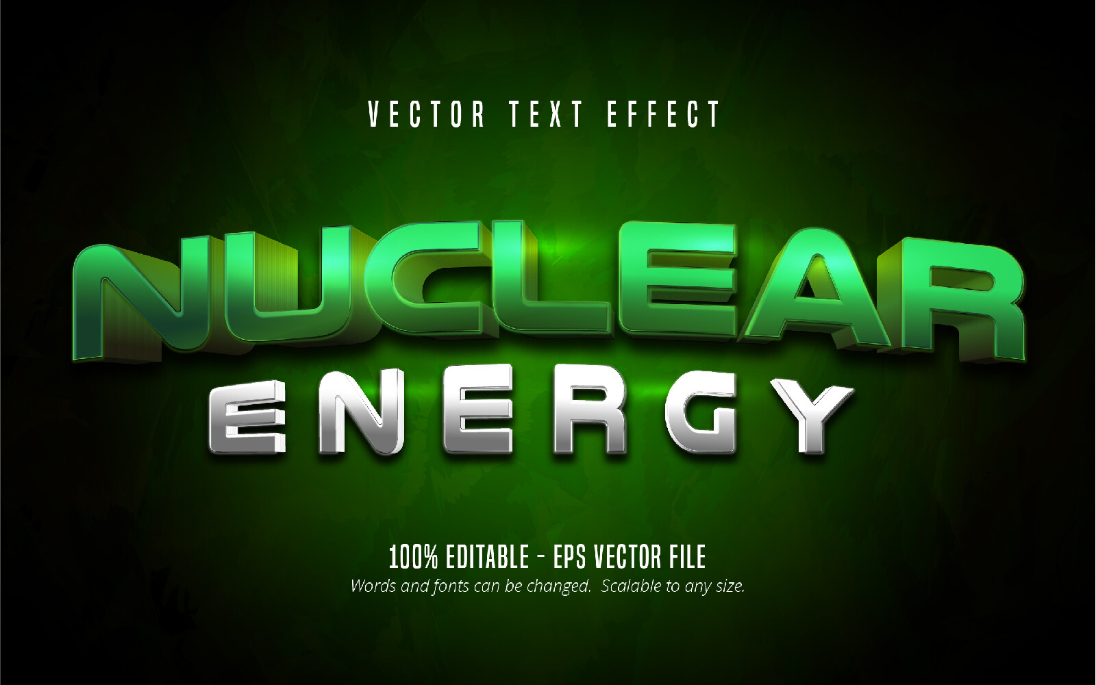 ArtStation - Nuclear energy text, game style editable text effect | Artworks