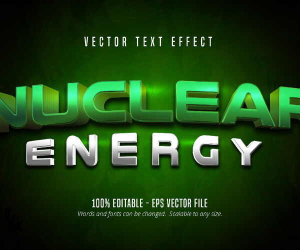 ArtStation - Nuclear energy text, game style editable text effect | Artworks