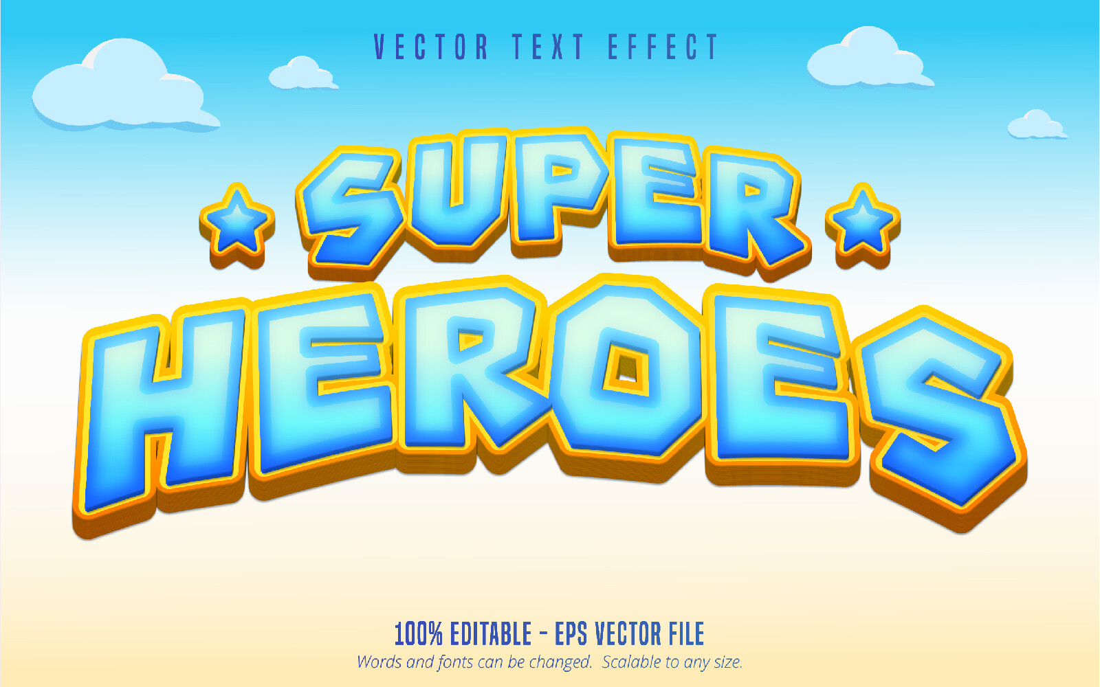 ArtStation - Super heroes text, cartoon style editable text effect ...