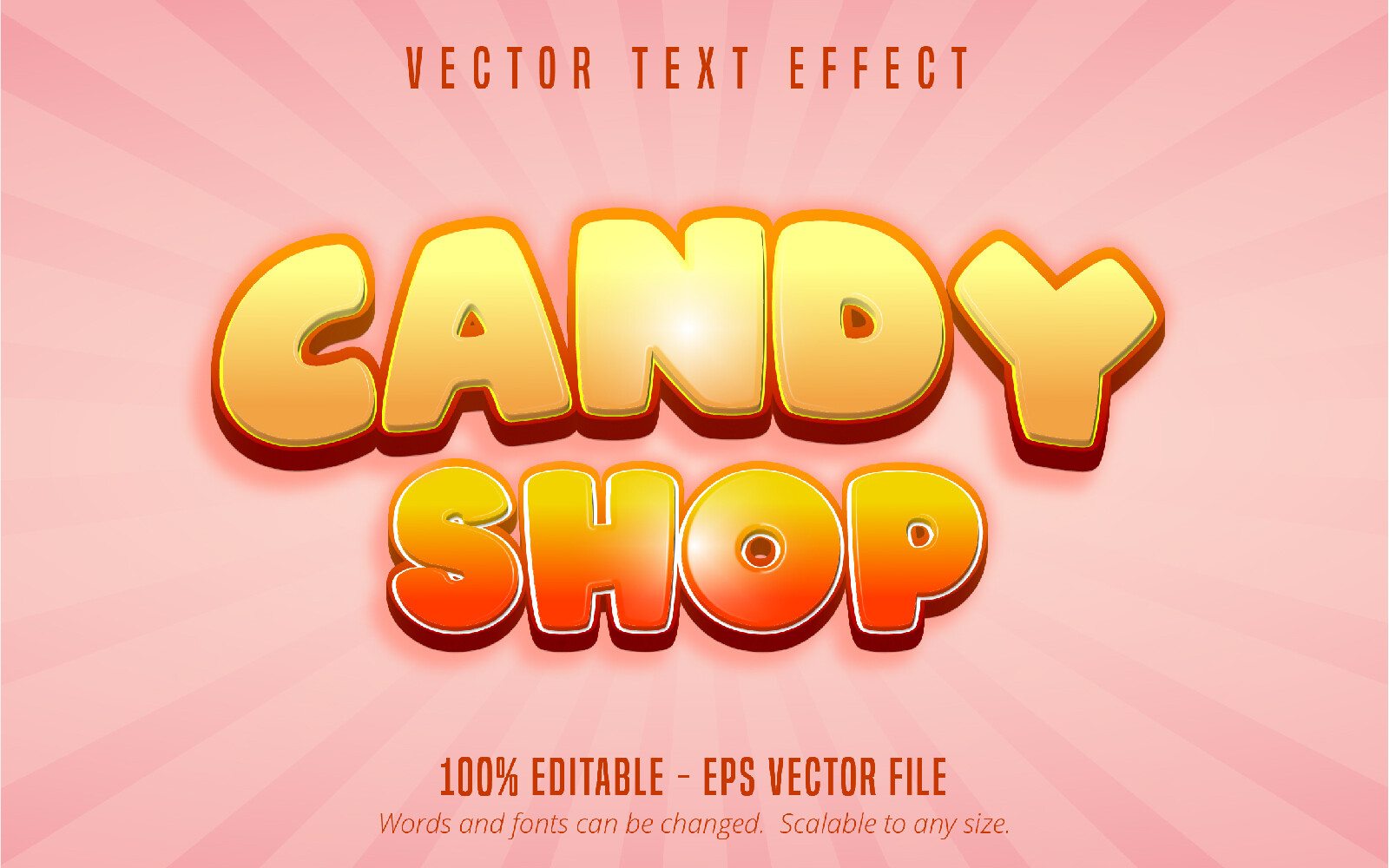 ArtStation - Candy shop text, game style editable text effect | Artworks