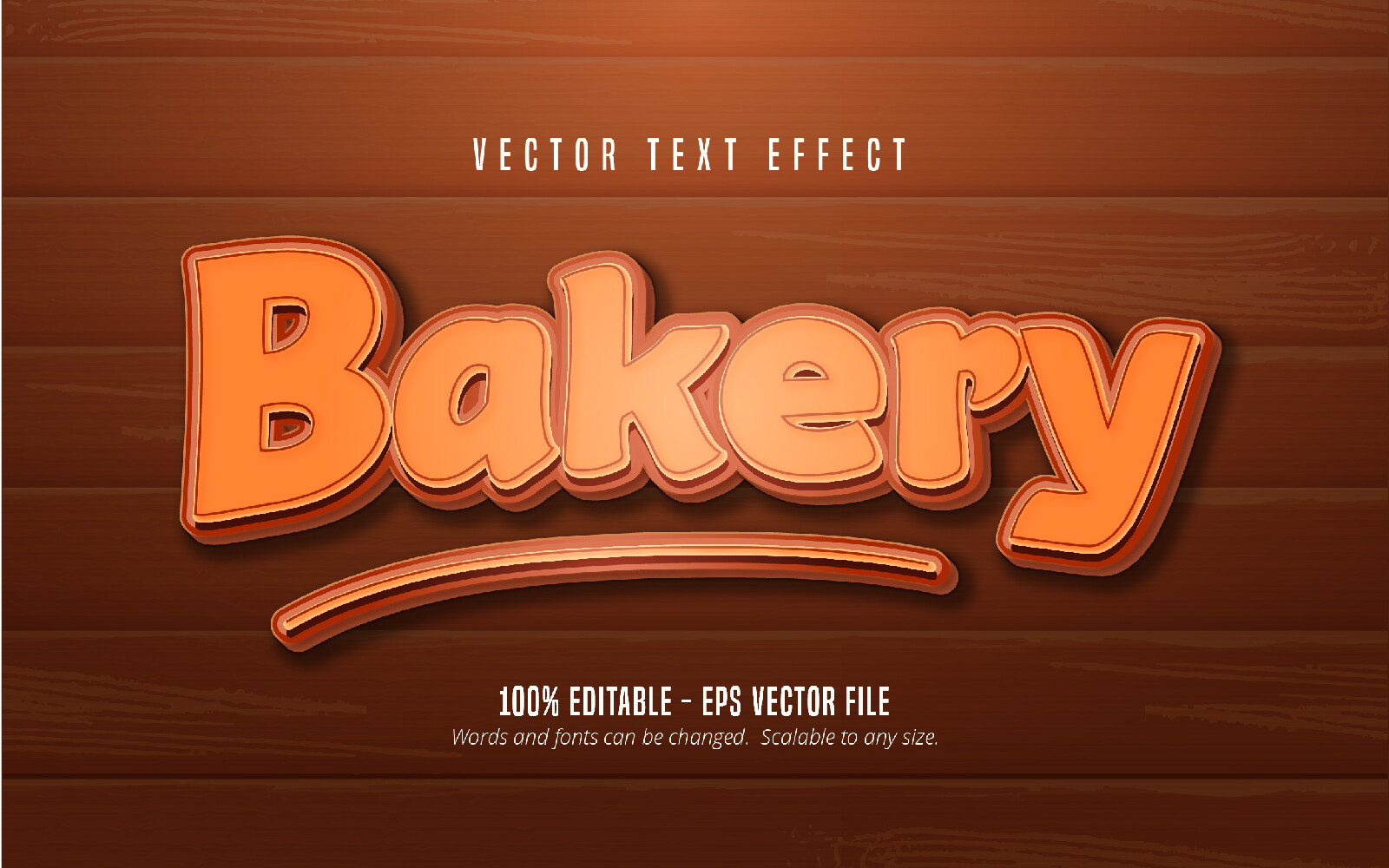 ArtStation - Bakery text, pastry style editable font effect on wooden ...