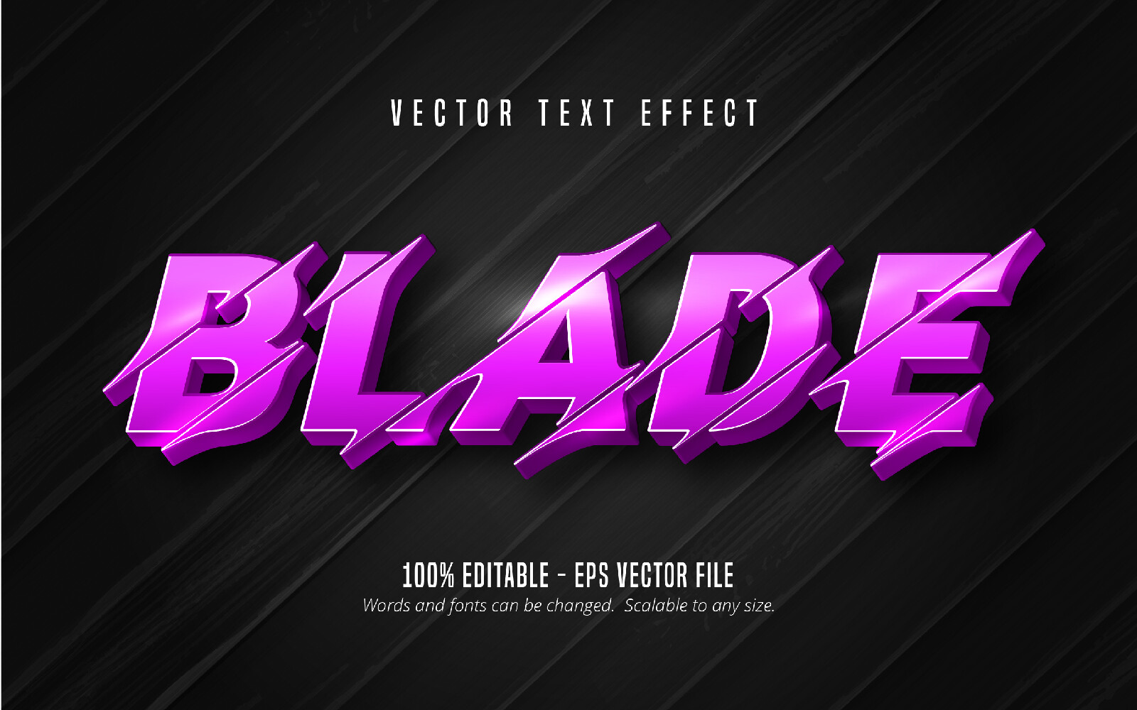 ArtStation - Blade text, cutout style editable text effect | Artworks