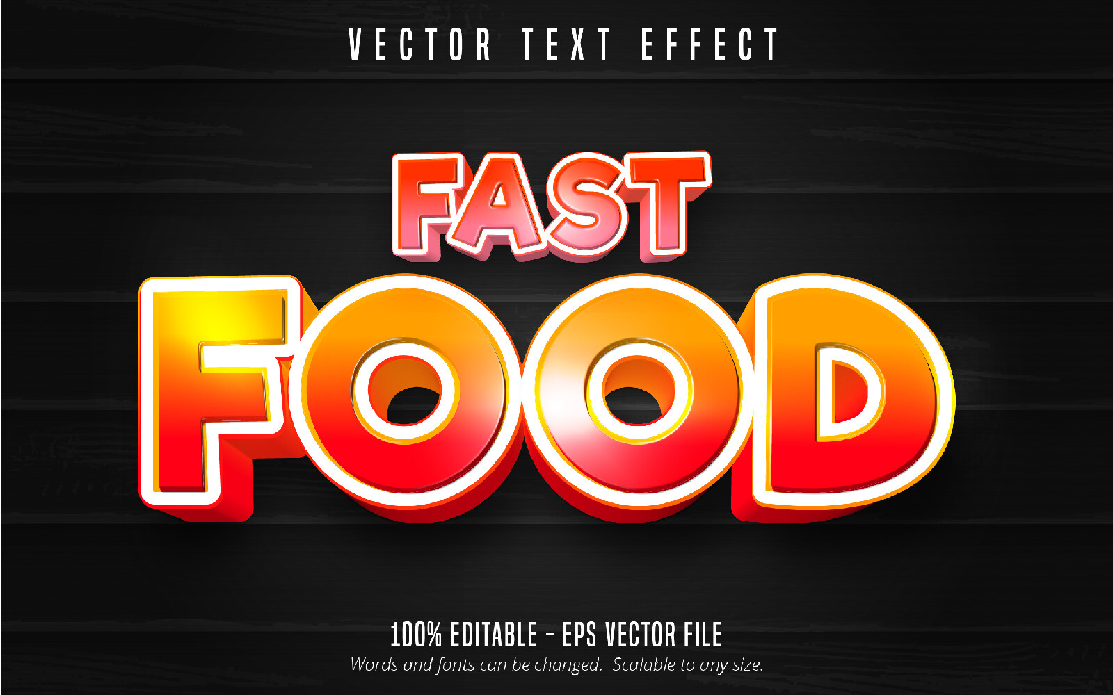 ArtStation - Fast food text, cartoon style editable text effect | Artworks