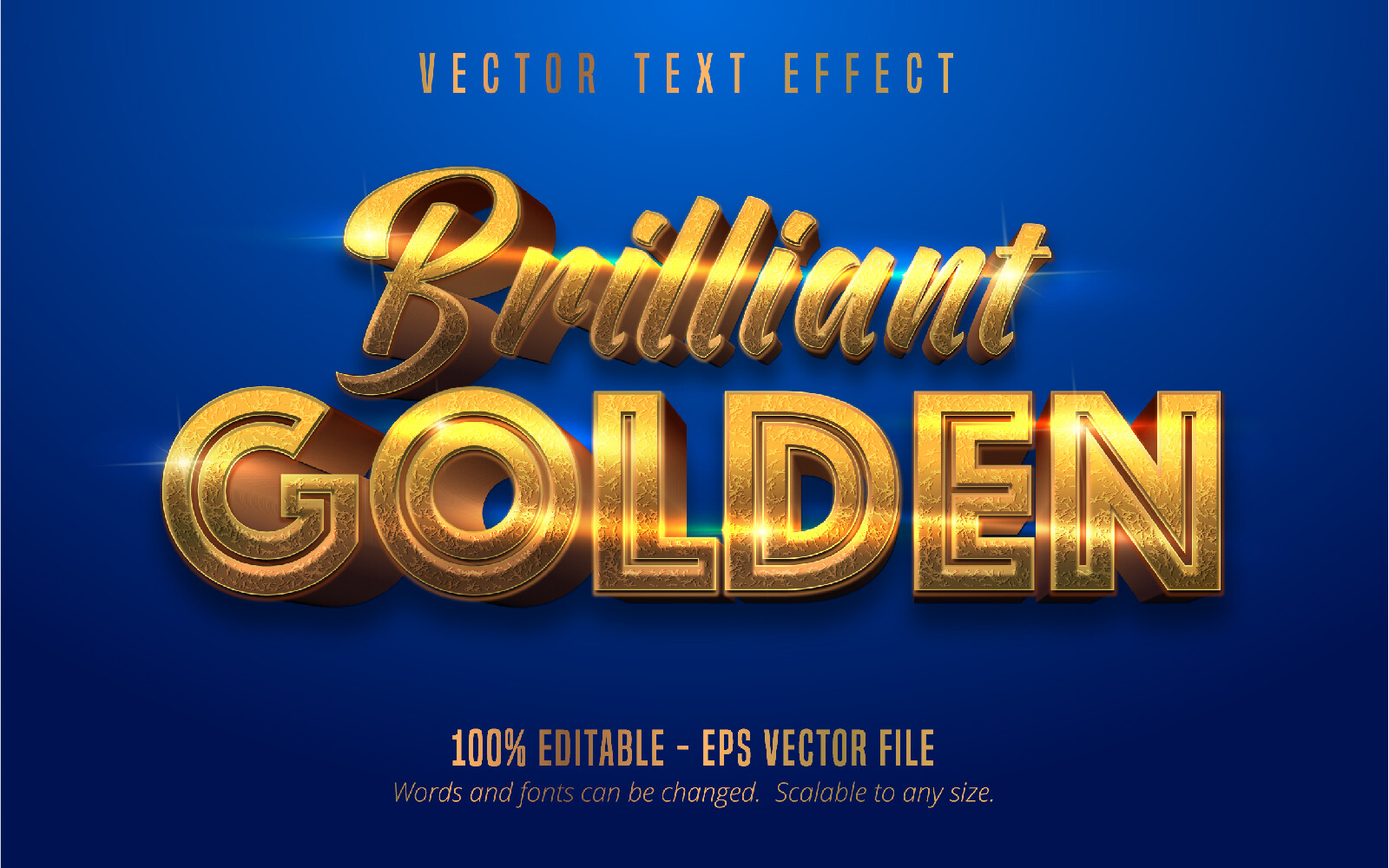 ArtStation - Brilliant golden text, shiny gold style editable text ...