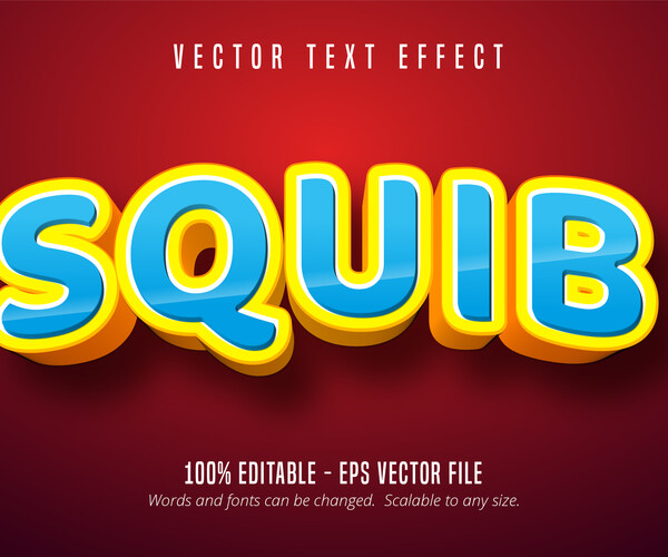 ArtStation - Squib text, 3d editable text effect | Artworks