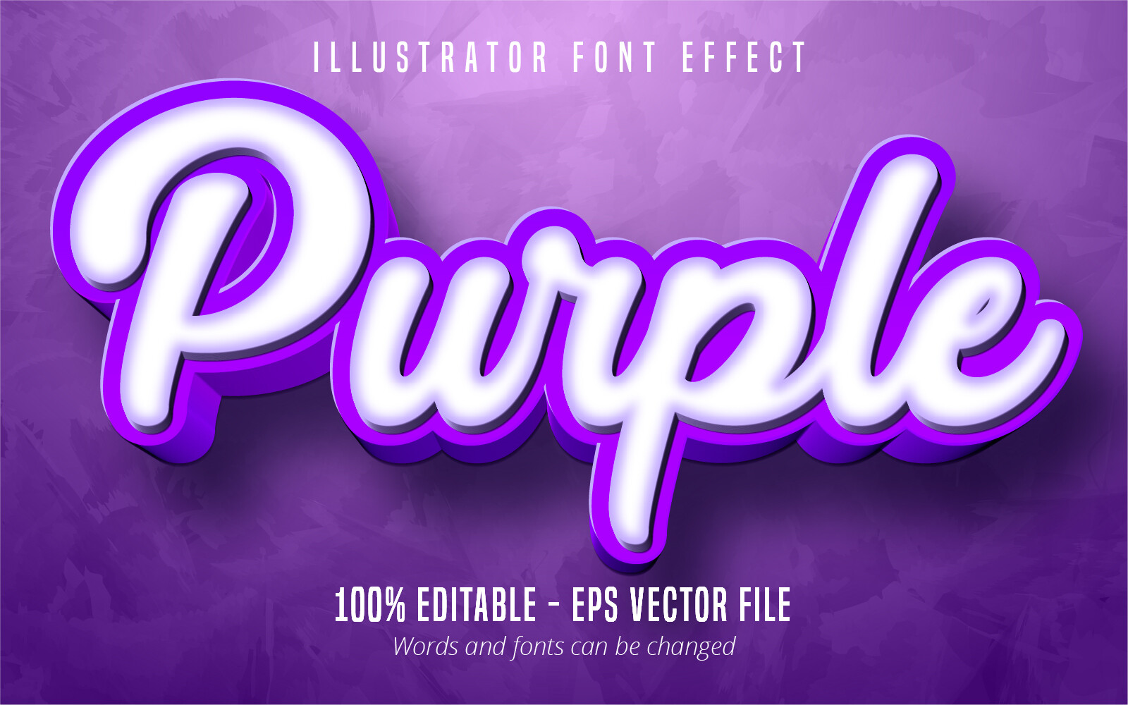 Artstation 3d Purple Editable Text Effect Artworks 