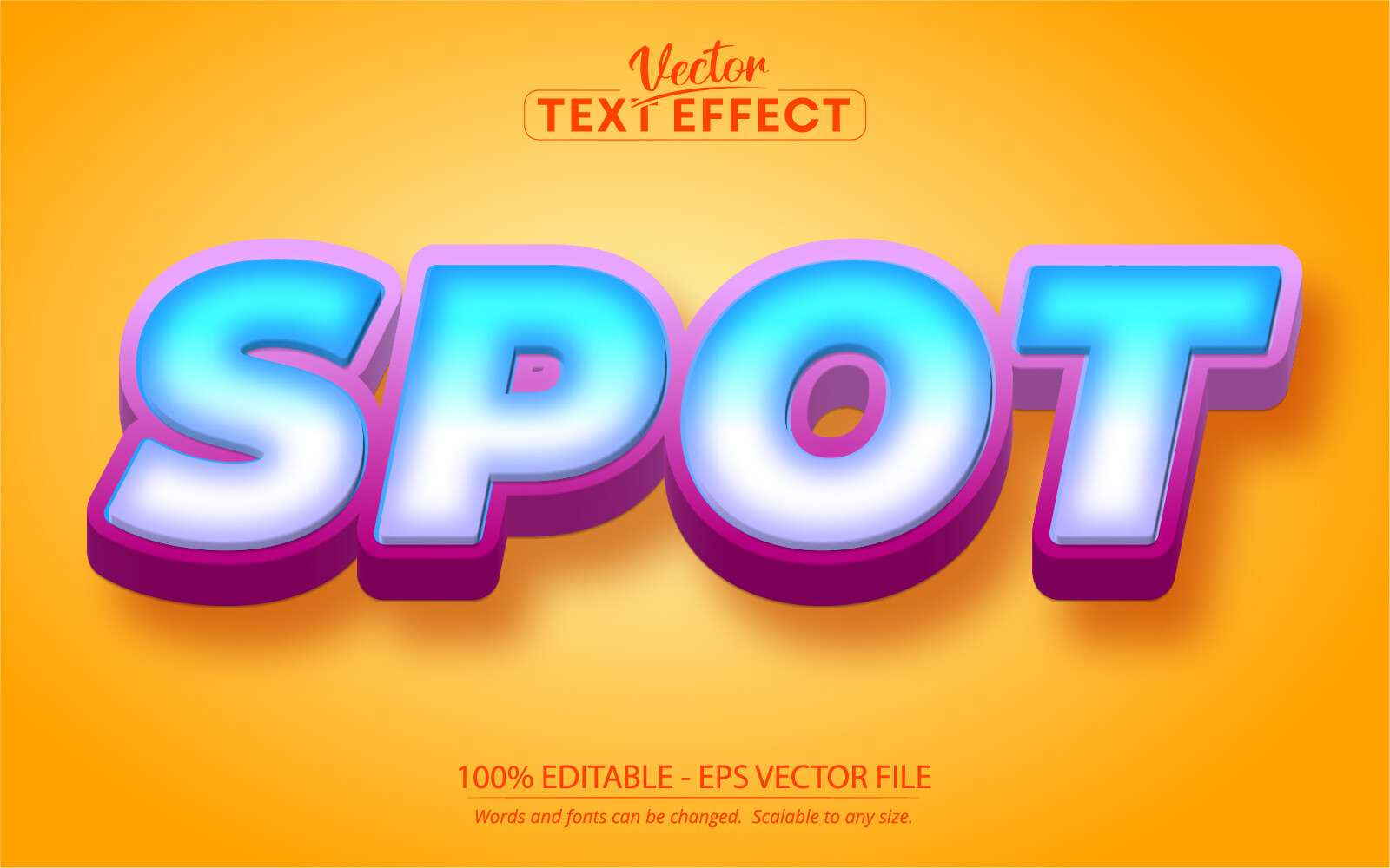 ArtStation - Spot text, 3d editable font effect | Artworks