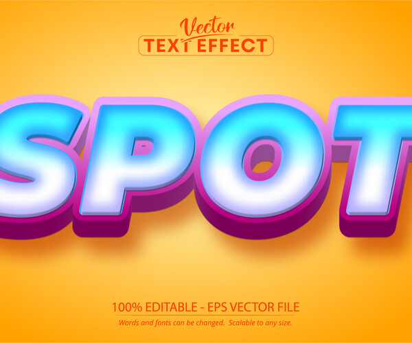 ArtStation - Spot text, 3d editable font effect | Artworks