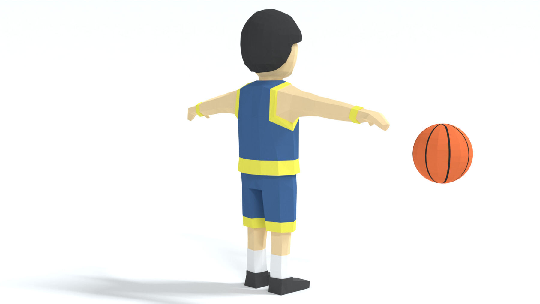 ArtStation - Low Poly Cartoon Basketball Player | Game Assets