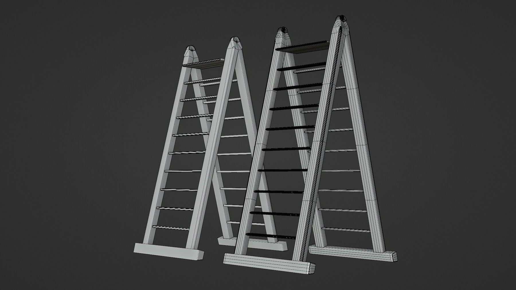 ArtStation - Metal Ladder - Low and High poly | Game Assets