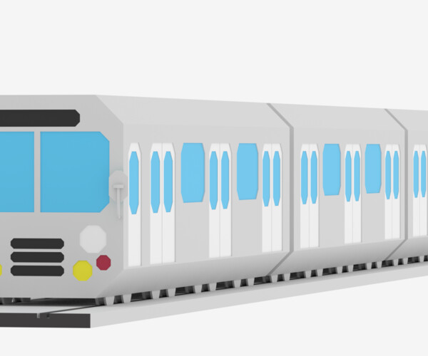 ArtStation - Lowpoly Cartoon Metro Subway Train | Resources