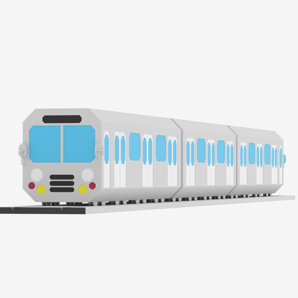 ArtStation - Lowpoly Cartoon Metro Subway Train | Resources