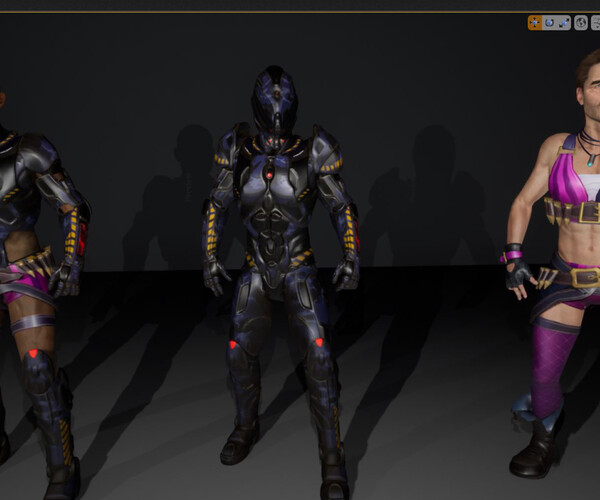 ArtStation - 3D realistic modular characters male b1 | Game Assets