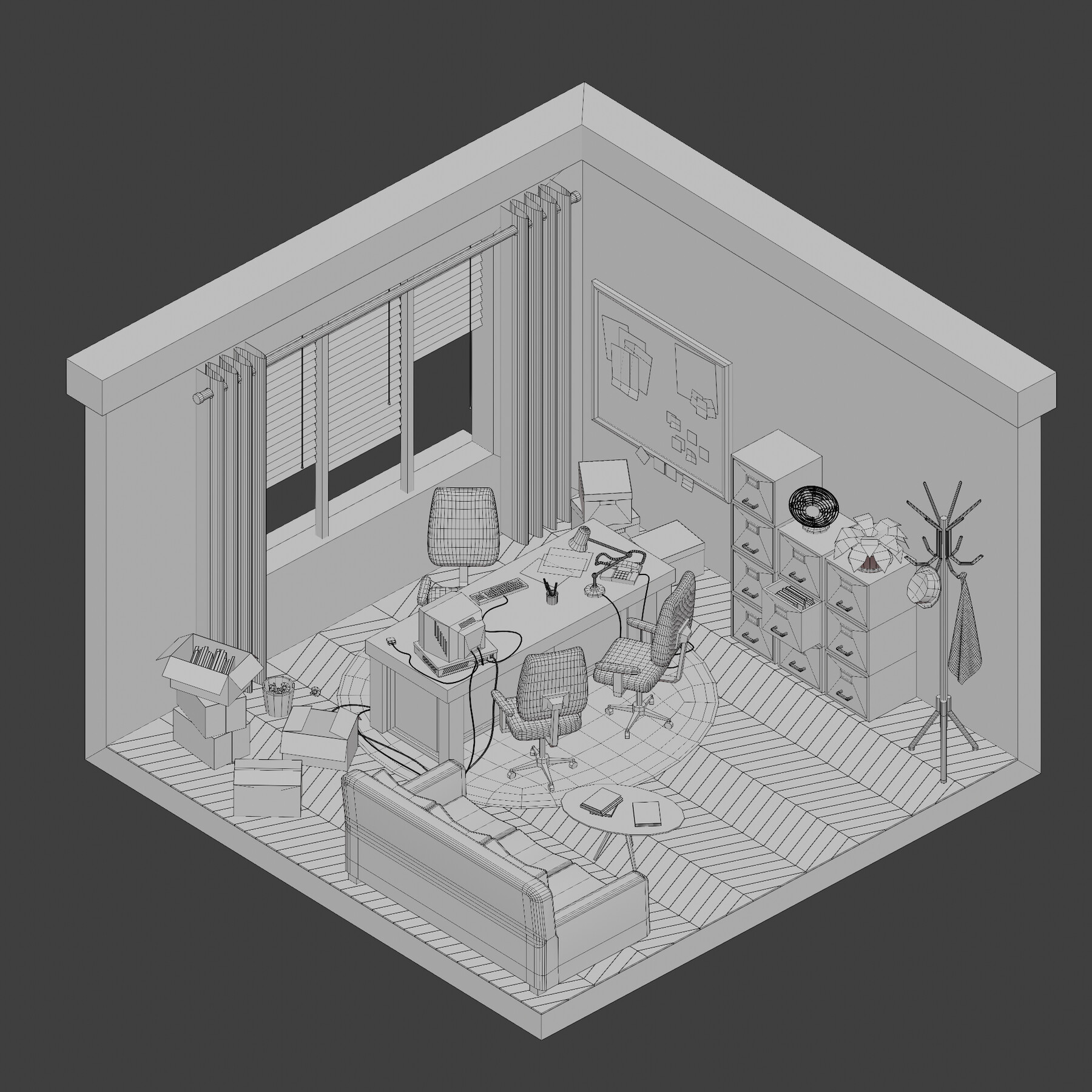 ArtStation - Retro Modern Lowpoly Office Low-poly 3D model | Game Assets ArtStation - Retro Modern Lowpoly Office Low-poly 3D model | Game Assets