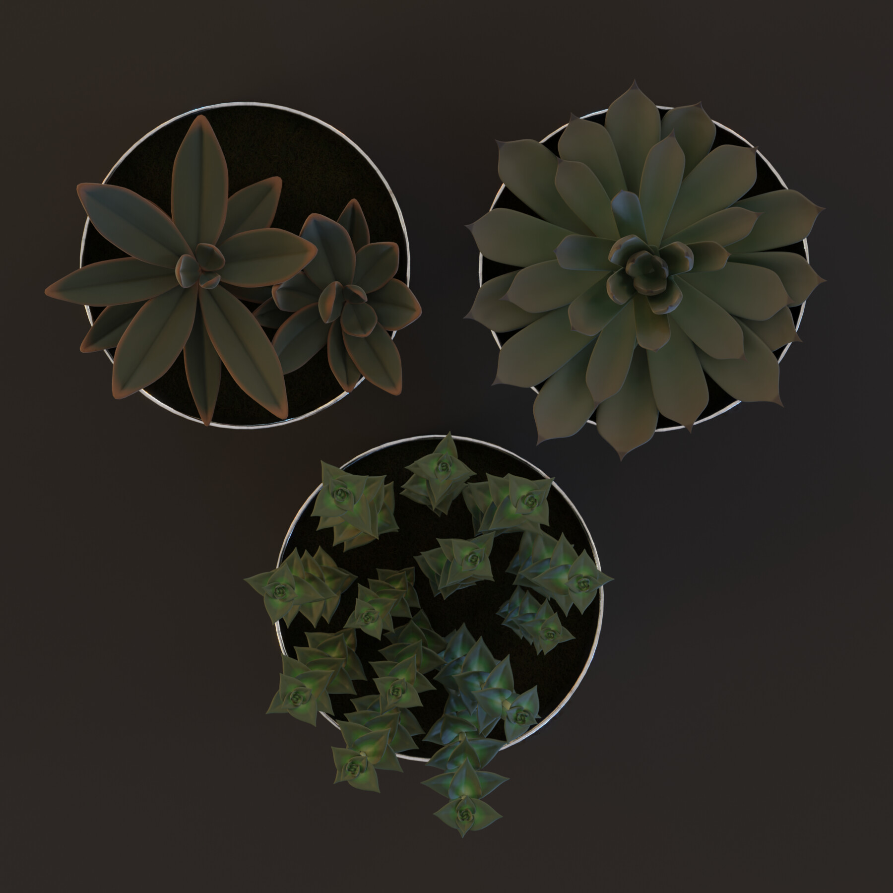 ArtStation - Plant Pot Low-Poly Set 3D model | Game Assets