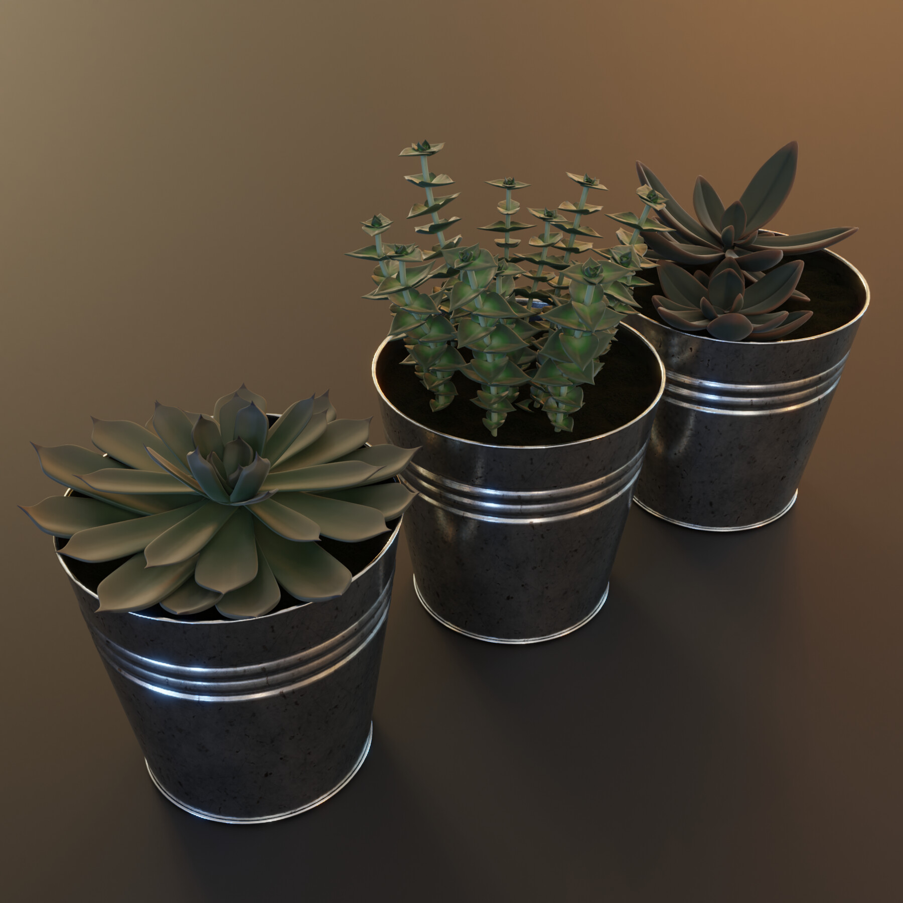 ArtStation - Plant Pot Low-Poly Set 3D model | Game Assets