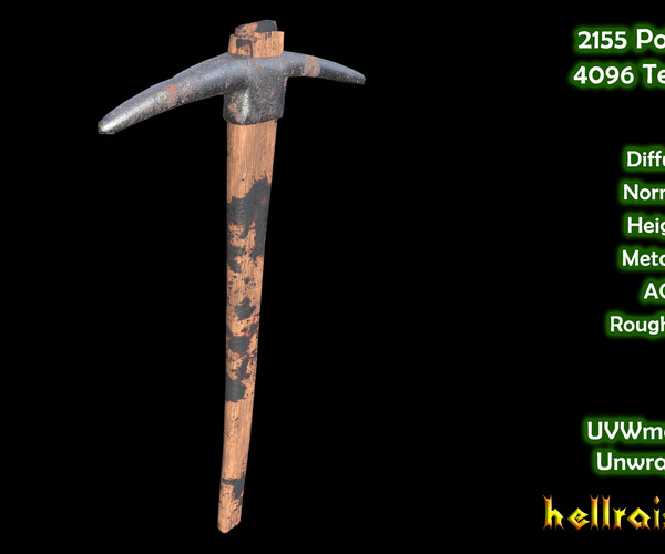 ArtStation - Pickaxe - PBR - Textured | Game Assets