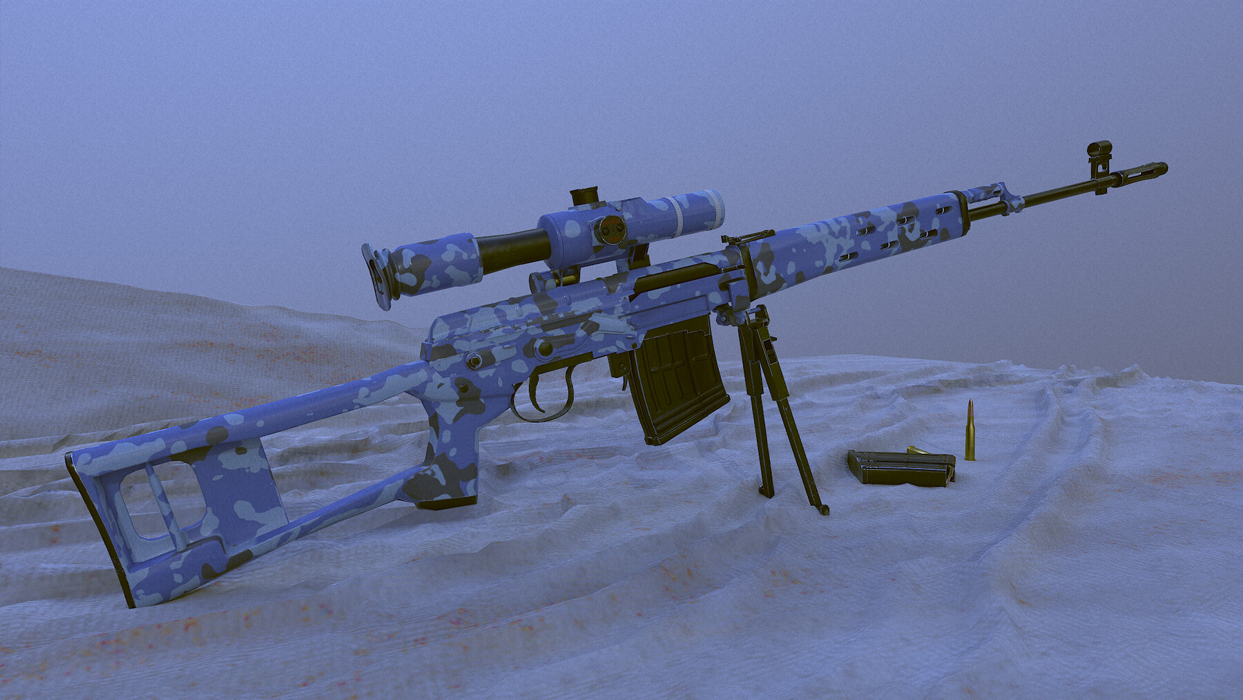 ArtStation - SVD Sniper Rifle Dragunov | Game Assets