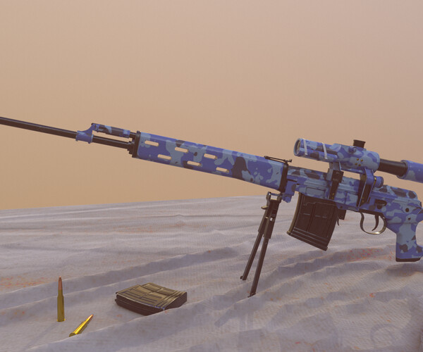 ArtStation - SVD Sniper Rifle Dragunov | Game Assets