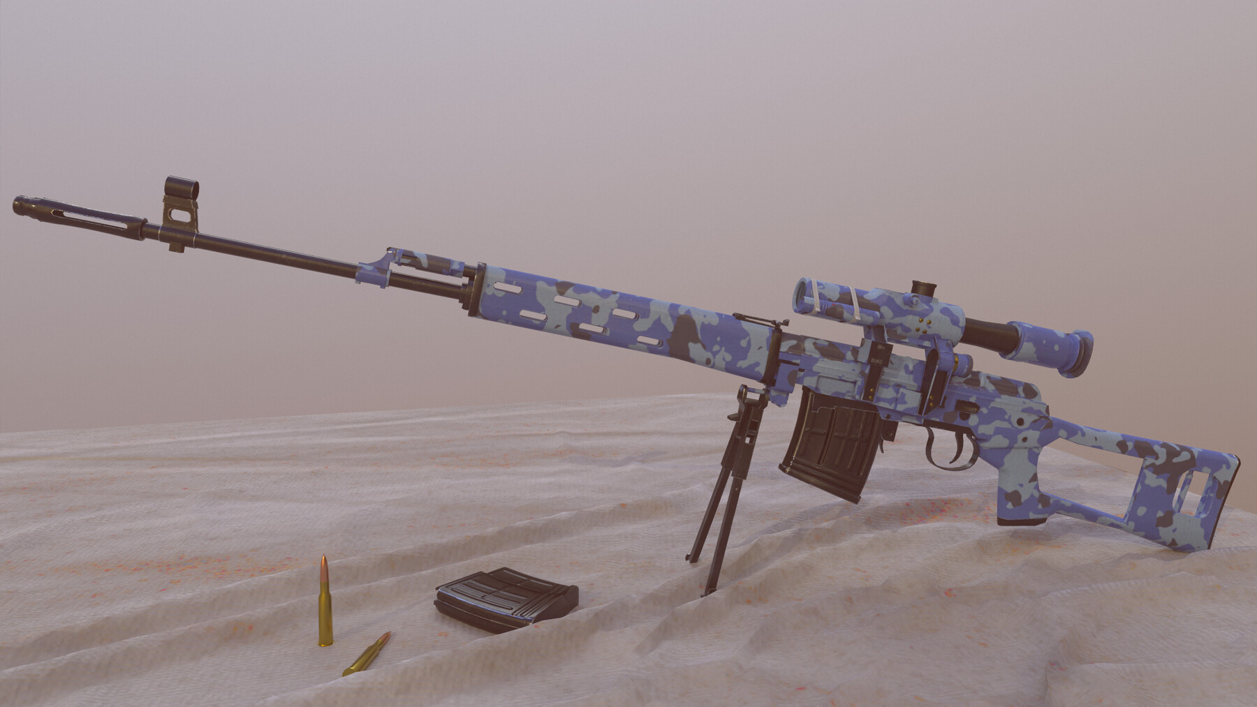 ArtStation - SVD Sniper Rifle Dragunov | Game Assets