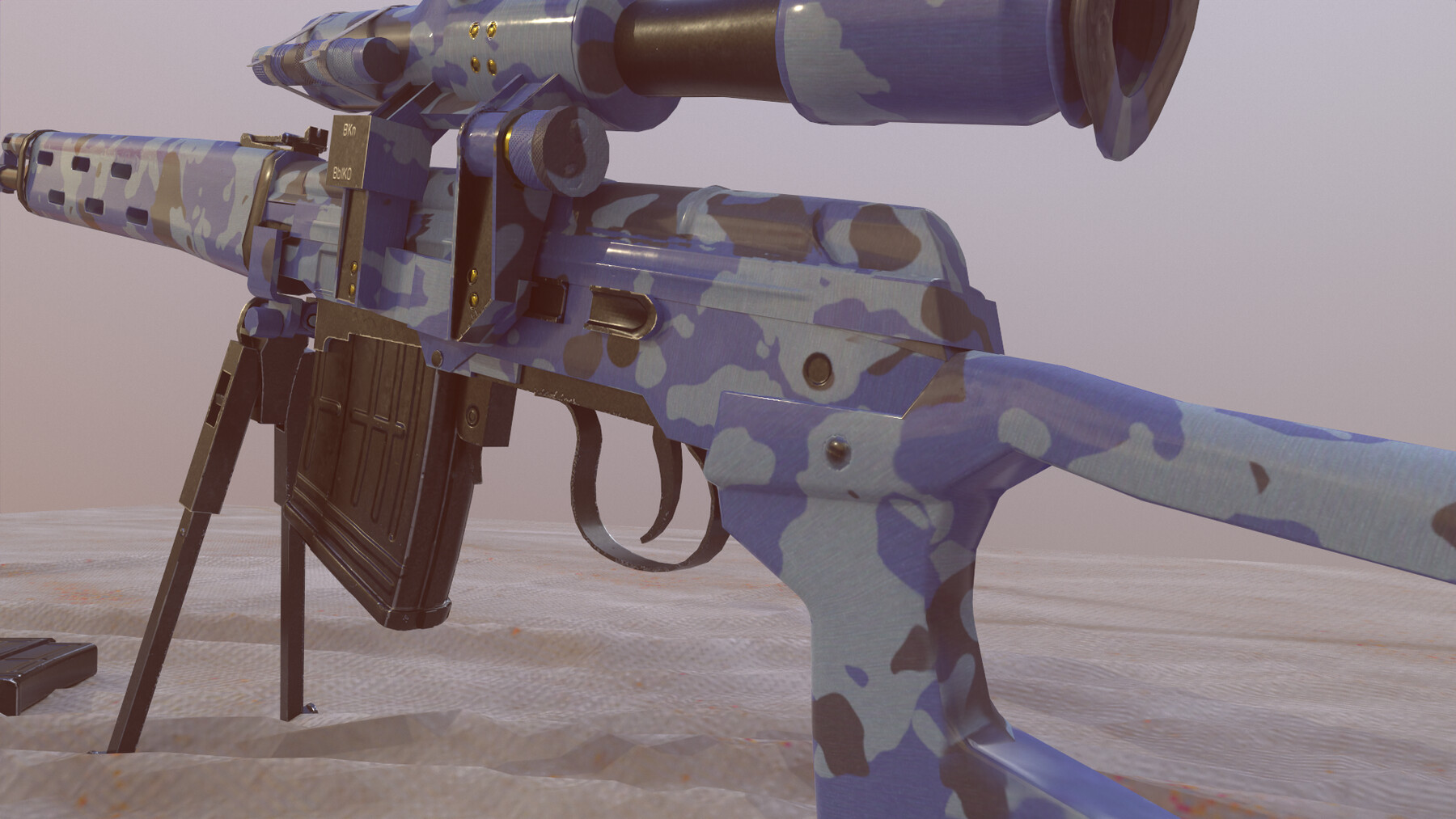 ArtStation - SVD Sniper Rifle Dragunov | Game Assets