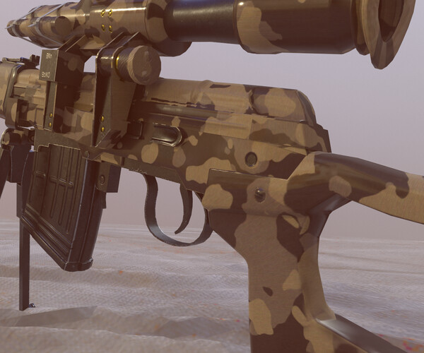 ArtStation - SVD Sniper Rifle Dragunov | Game Assets