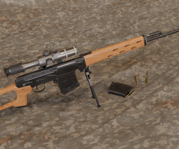 ArtStation - SVD Sniper Rifle Dragunov | Game Assets