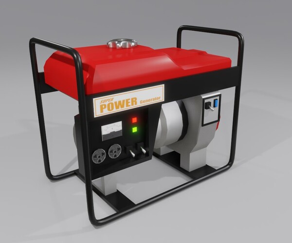 ArtStation - Gasoline Electric Generator - Gerador Eletrico Low-poly 3D ...