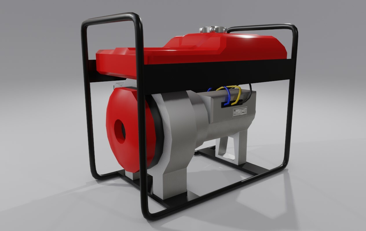 ArtStation - Gasoline Electric Generator - Gerador Eletrico Low-poly 3D ...