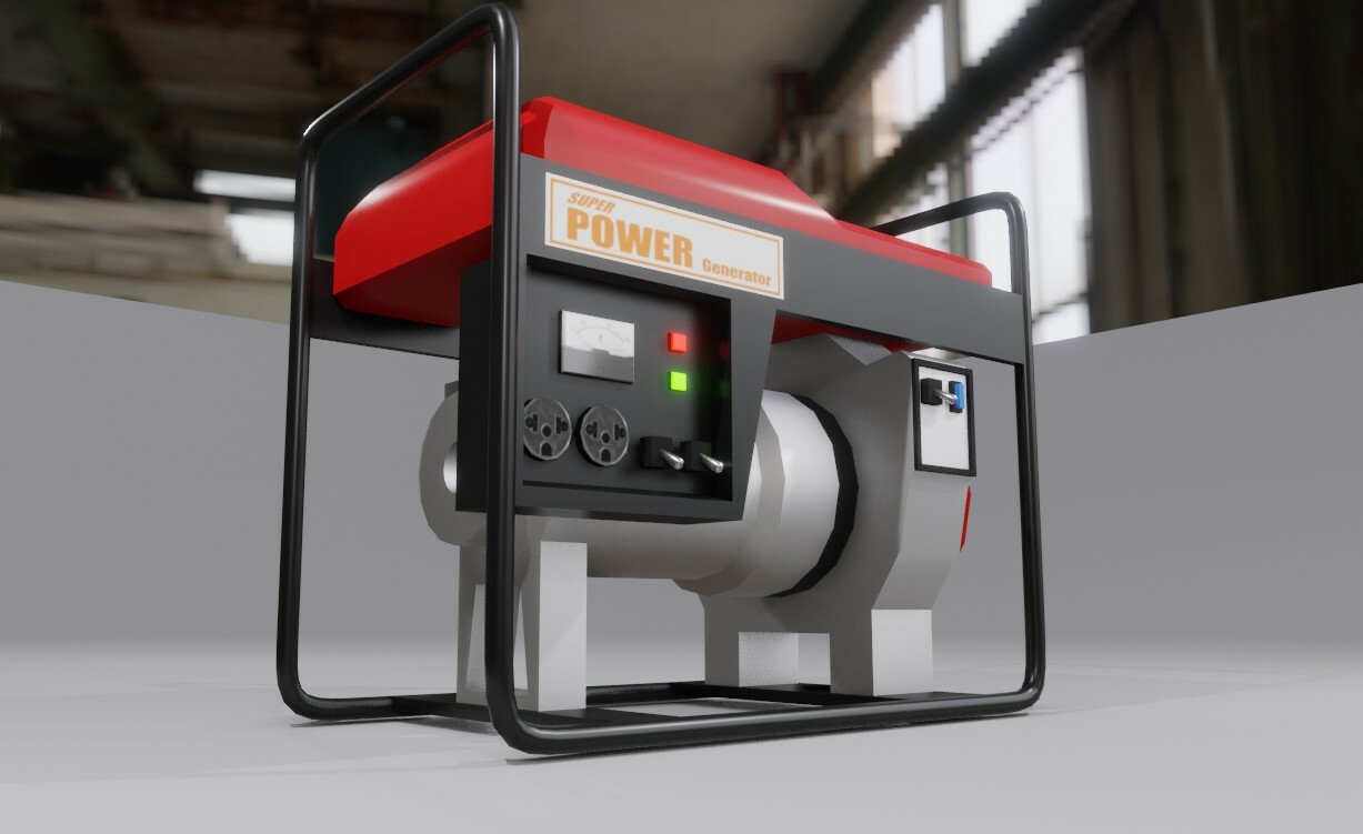 ArtStation - Gasoline Electric Generator - Gerador Eletrico Low-poly 3D ...