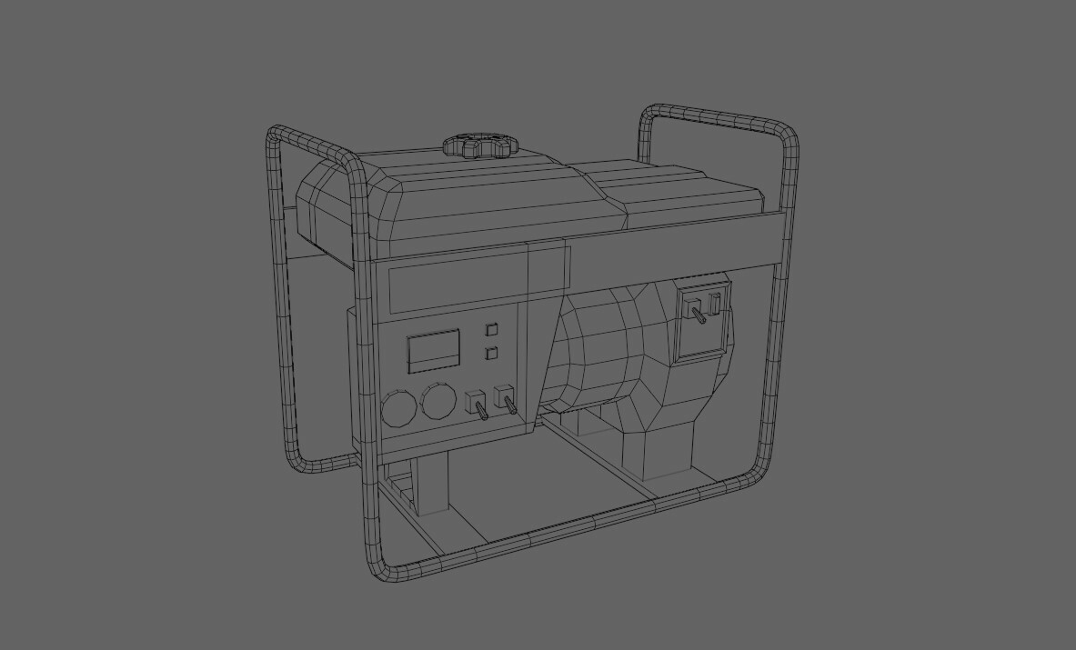 ArtStation - Gasoline Electric Generator - Gerador Eletrico Low-poly 3D ...