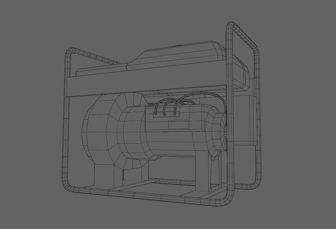 ArtStation - Gasoline Electric Generator - Gerador Eletrico Low-poly 3D ...