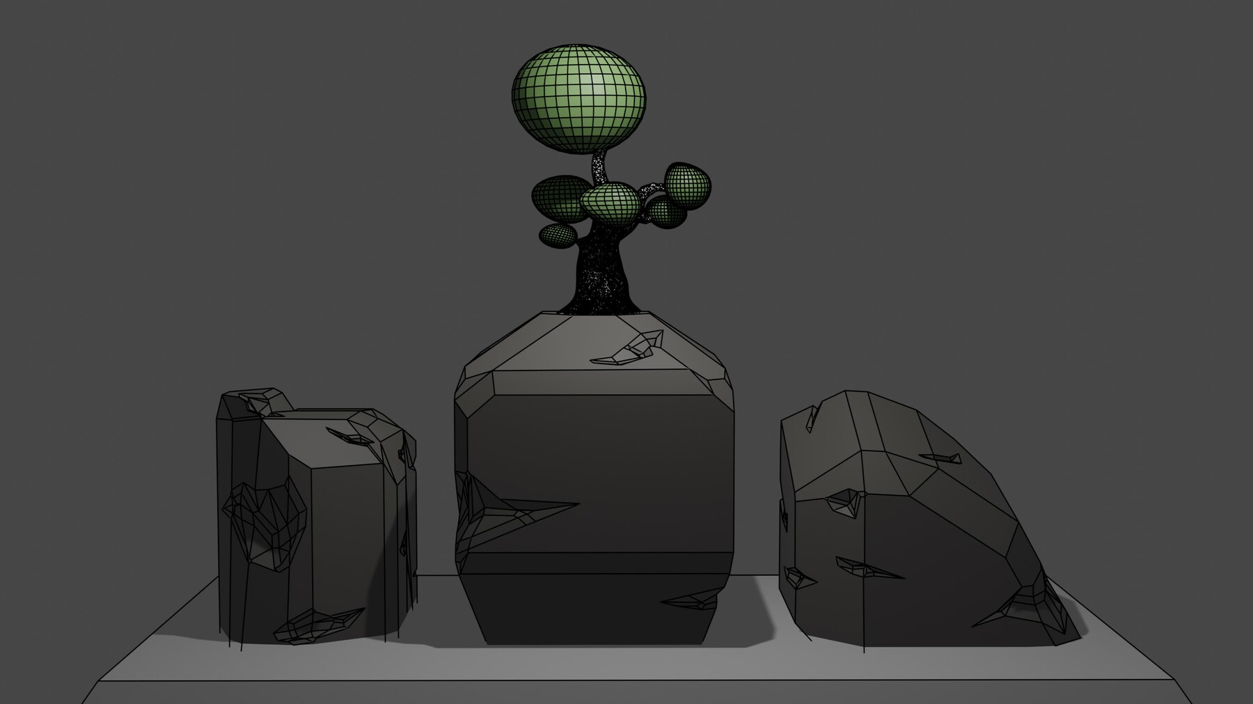 ArtStation - The tree grows on stone | Game Assets