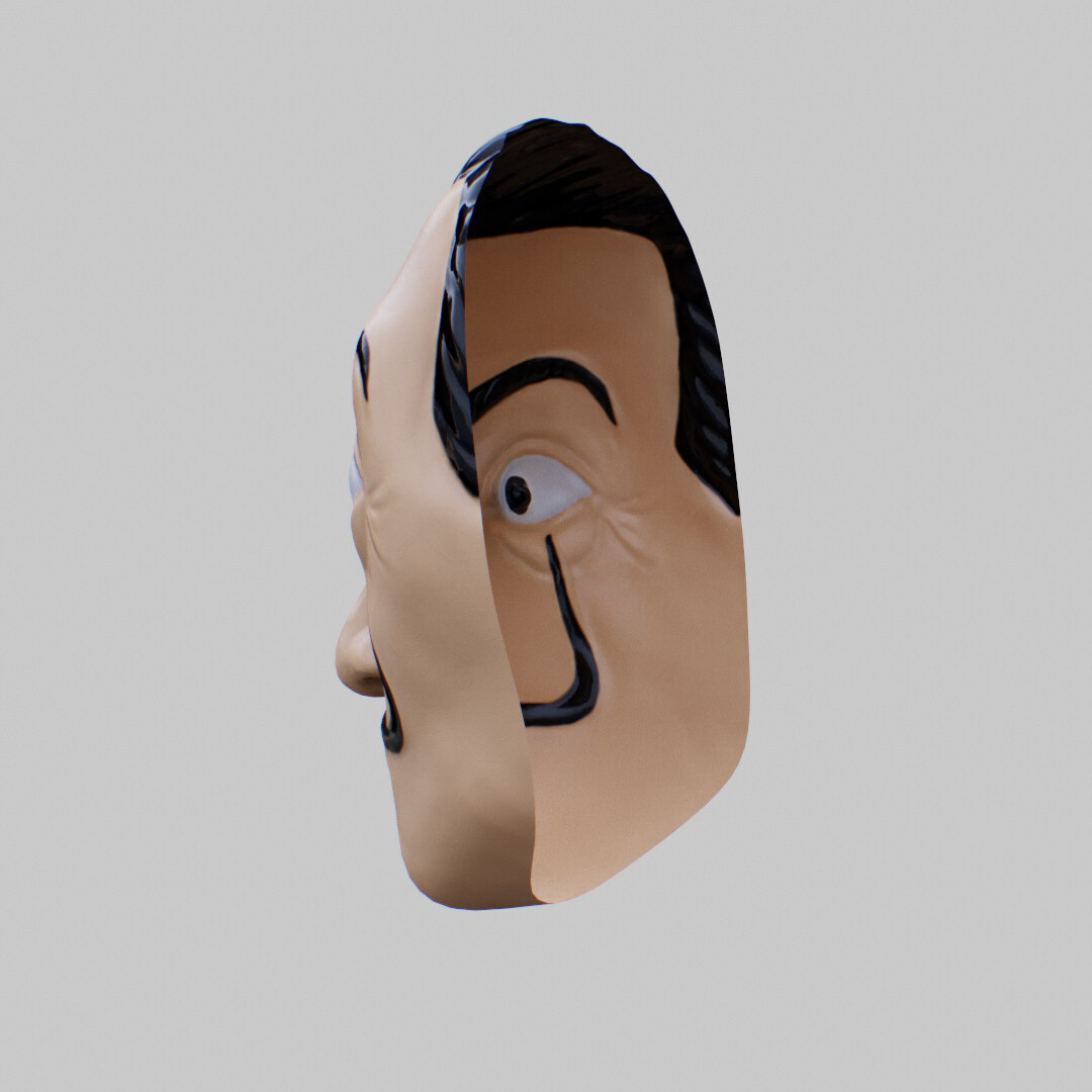 ArtStation - Money Heist Dali Mask | Resources