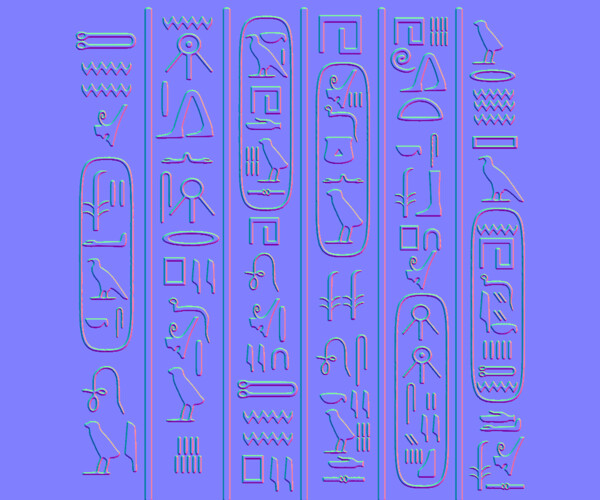 ArtStation - 40+ Pharaonic Symbols Sculpting Brush Textures | Brushes