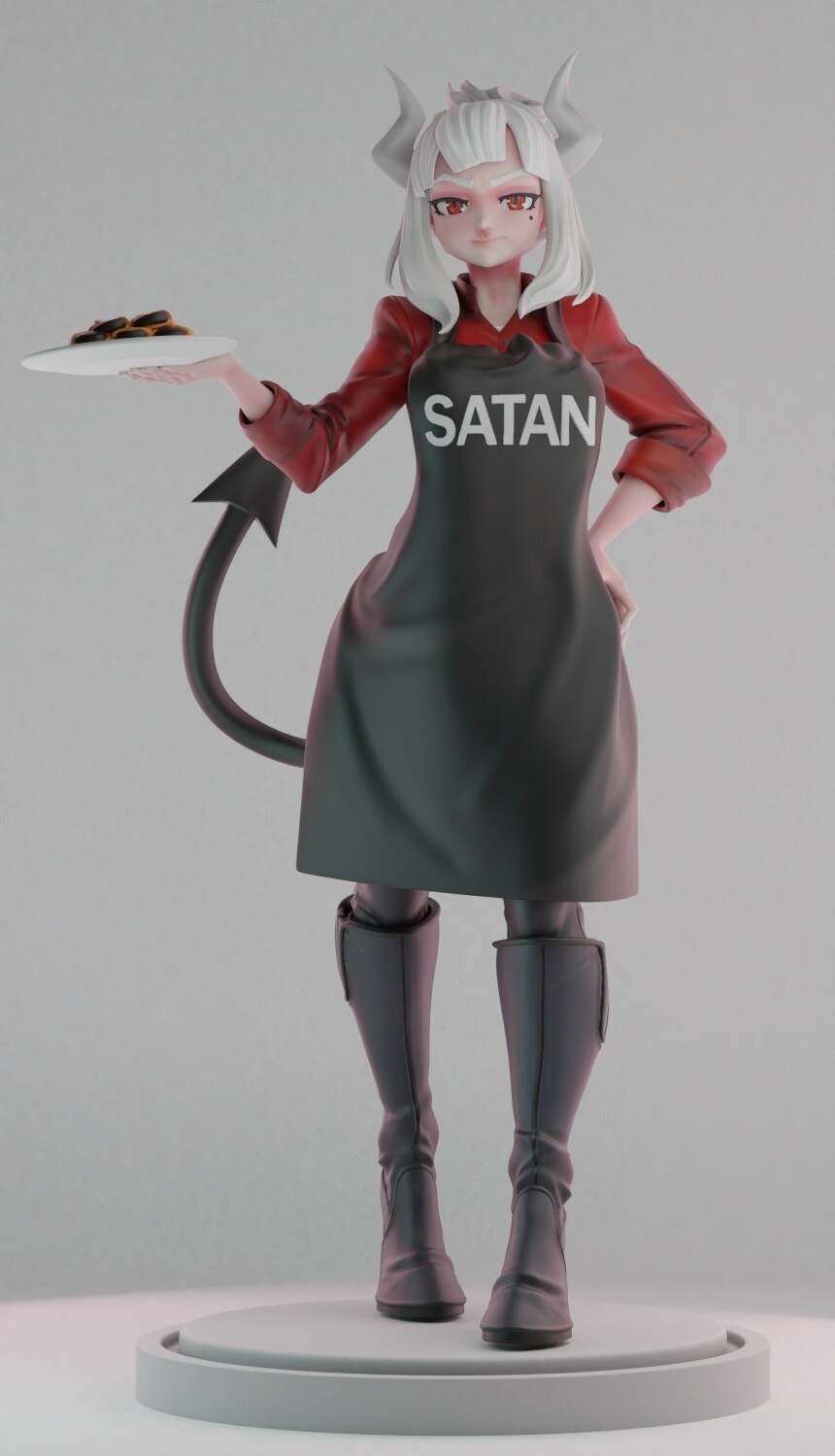 ArtStation - helltaker lucifer (suit,apron) | Resources