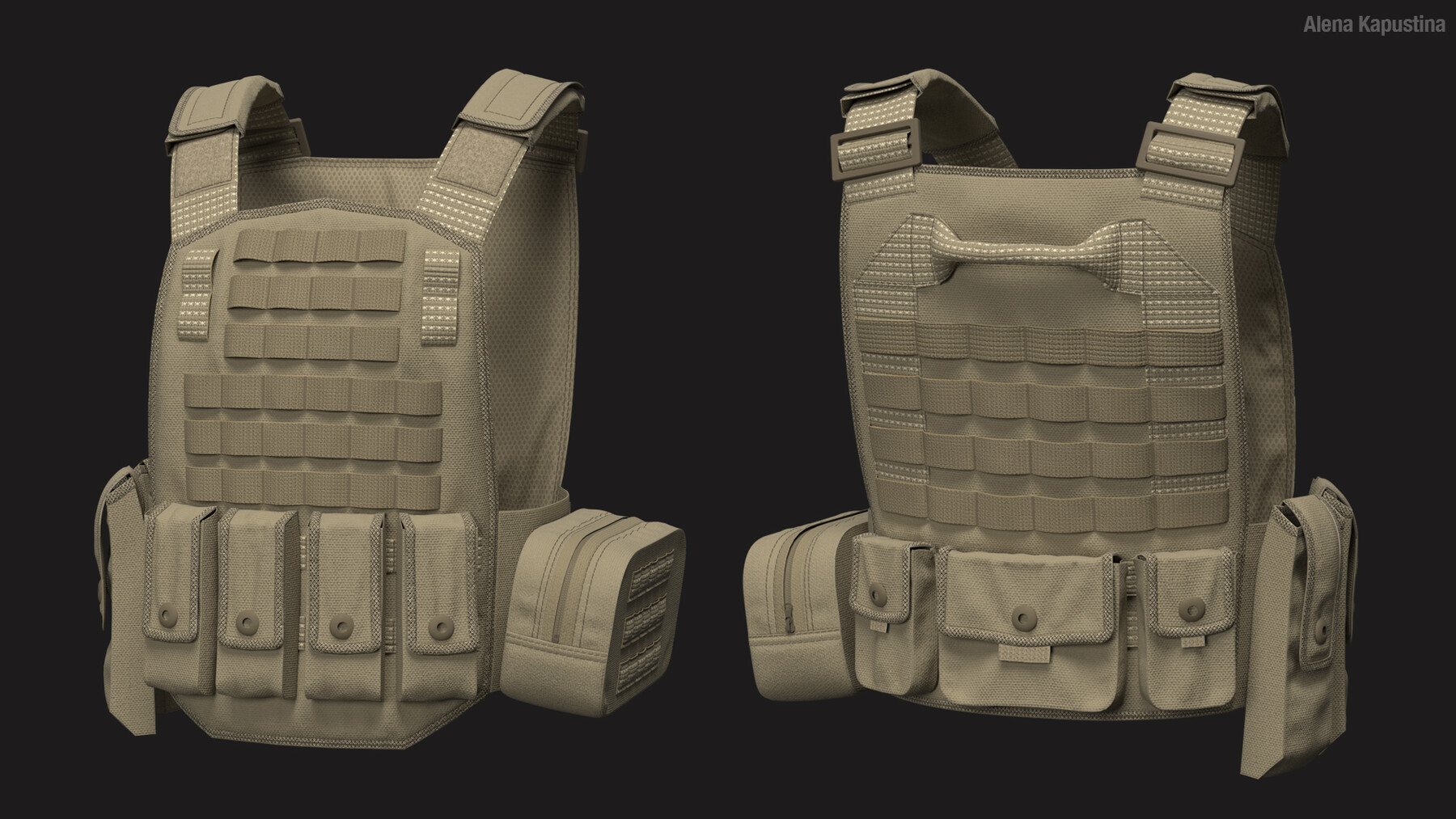 ArtStation - 3 Tactical vest pack / Marvelous Designer / Clo 3D project ...