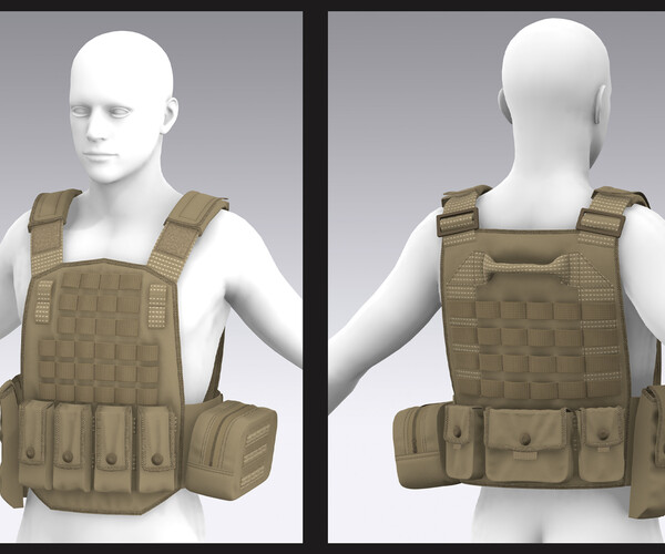 ArtStation - 3 Tactical vest pack / Marvelous Designer / Clo 3D project ...