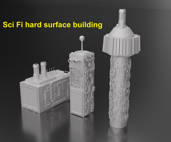 ArtStation - Sci fi hard surface building | Resources