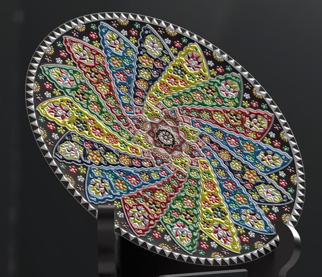 ArtStation - decorative Enamel plate | Game Assets