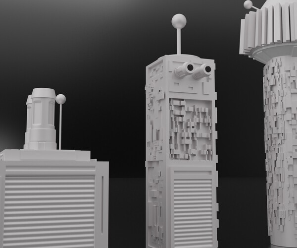 ArtStation - Sci fi hard surface building | Resources