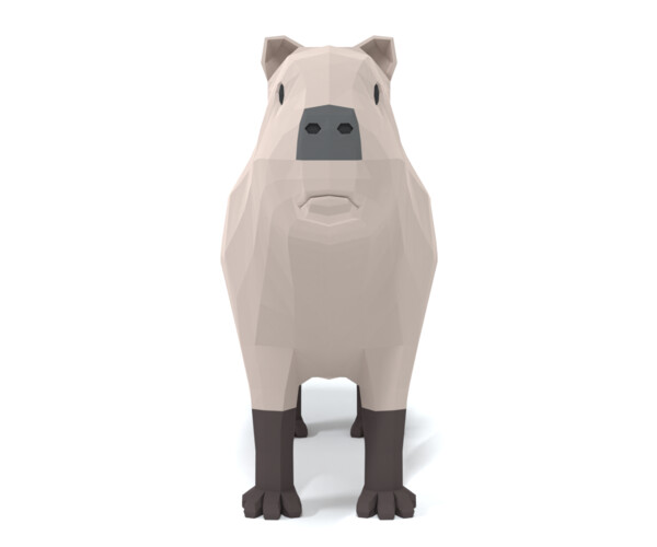 ArtStation - Low Poly Cartoon Capybara | Game Assets
