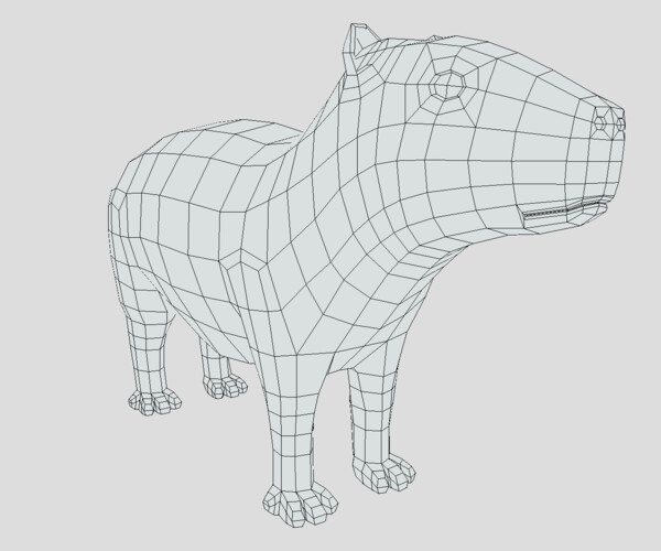 ArtStation - Low Poly Cartoon Capybara | Game Assets