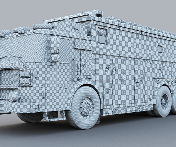 ArtStation - Fire Truck FDNY Rescue 1 | Game Assets