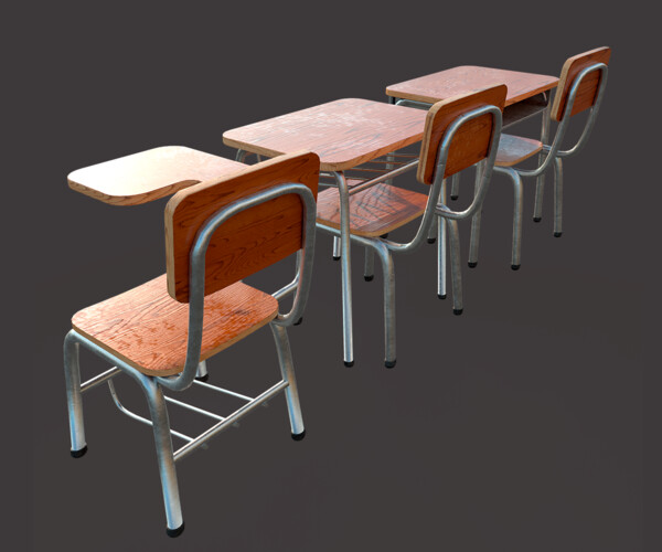 ArtStation - School Desk | Game Assets