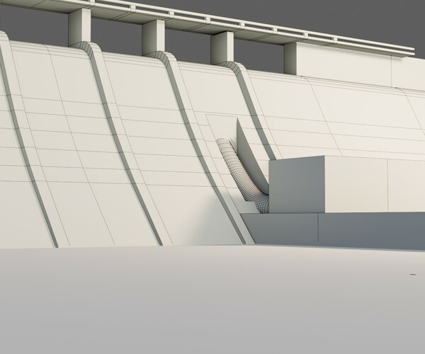 ArtStation - Dam 3d model - Low Poly - Game Ready | Resources